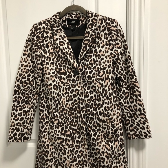 H&M | Jackets & Coats | Leopard Print Blazer Jacket | Poshmark